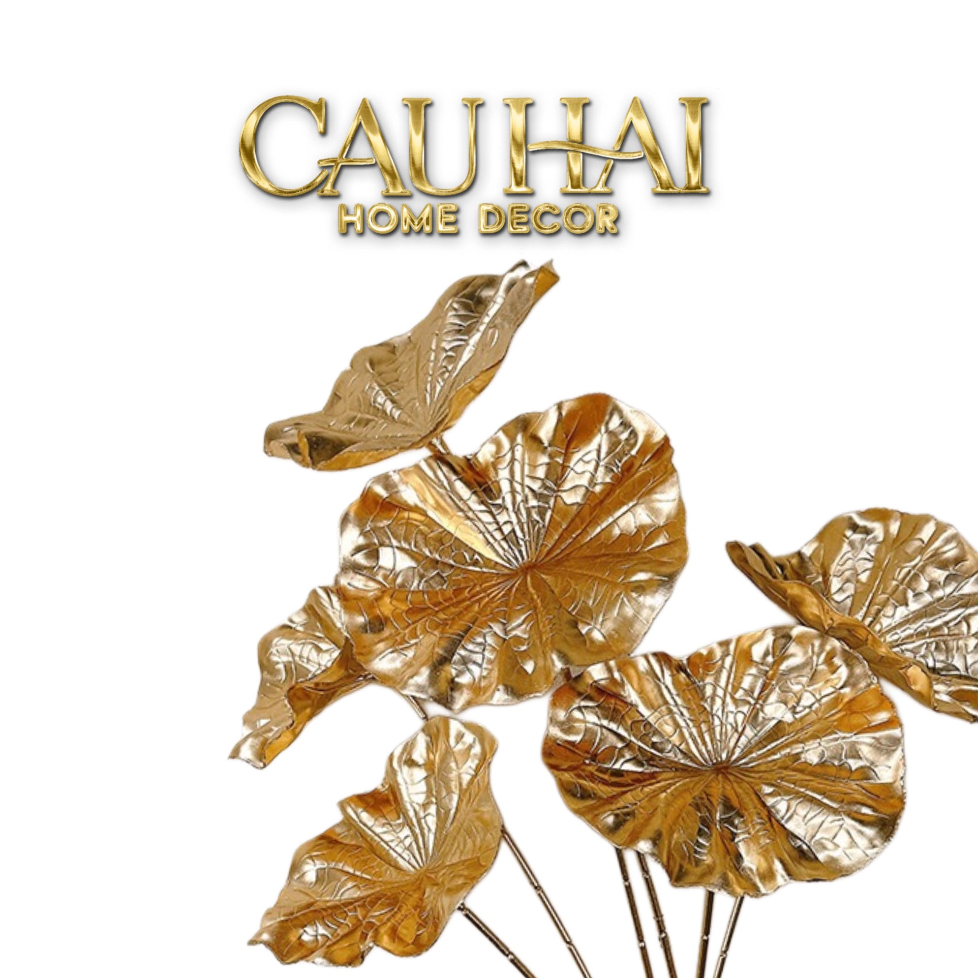 Tết Couture - Set 2 Cành Lá Gold Kim Diệp Phú Quý – Golden Leaf Branch ...