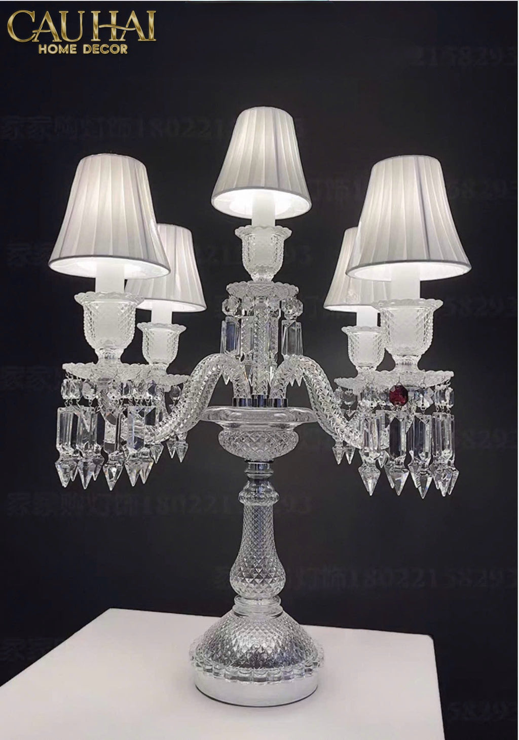 Đèn Bàn 5 Đỉnh Candelabre Couronne Zénith En Cristal Classique | Cậu ...
